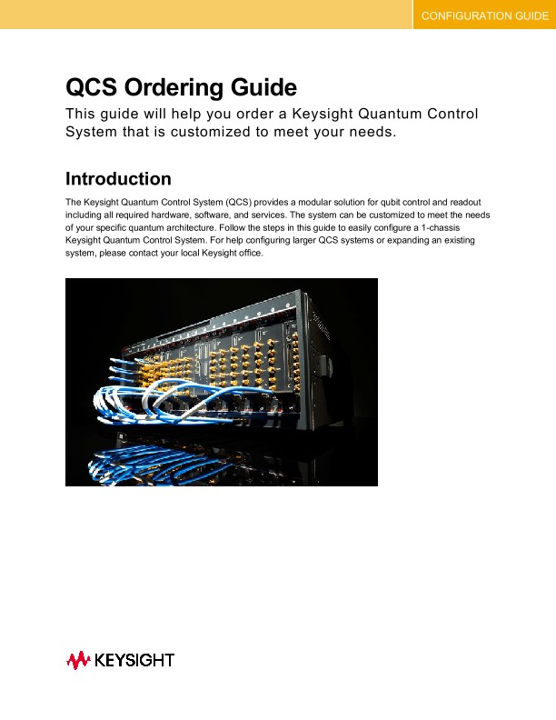 QCS Ordering Guide PDF Asset Page | Keysight